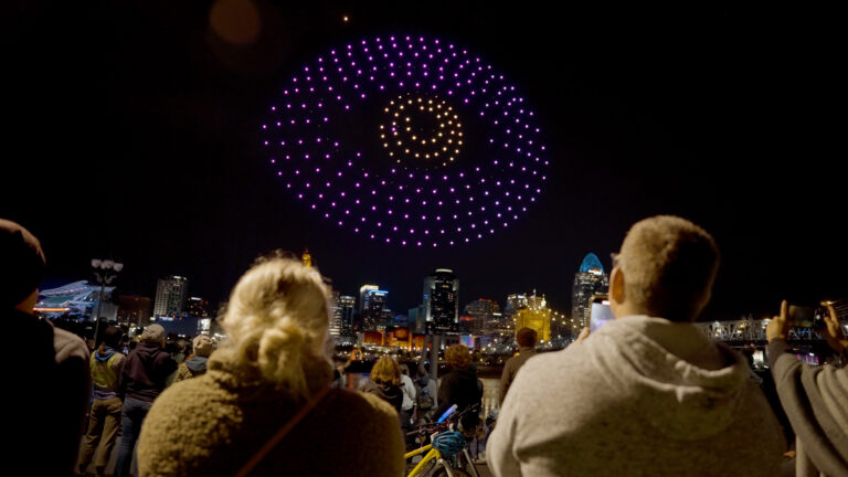 Cincinnati, Ohio Drone Show for Blink Art Festival 2022