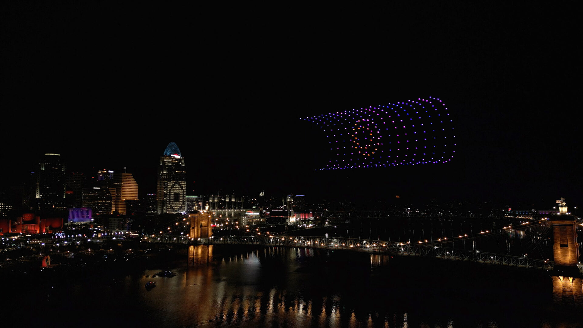 Cincinnati, Ohio Drone Show for Blink Art Festival 2022