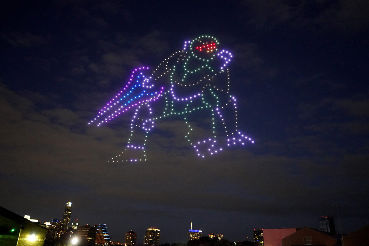 Halo Drone Light Show | SXSW - Paramount+ -Halo The Series | QR Code
