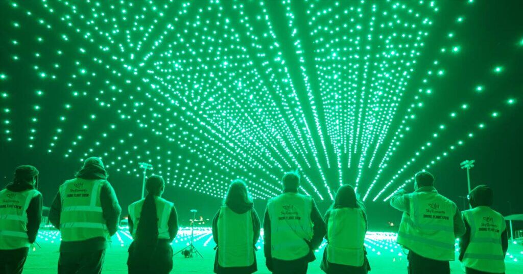 Sky Elements Flies 5,000 Drone Show with UVify in Mansfield