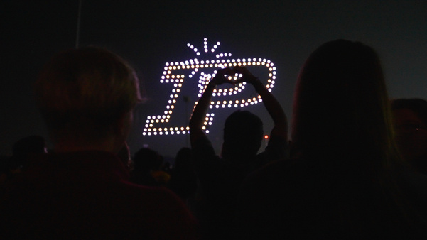 Purdue drone show created by students flies with Sky Elements